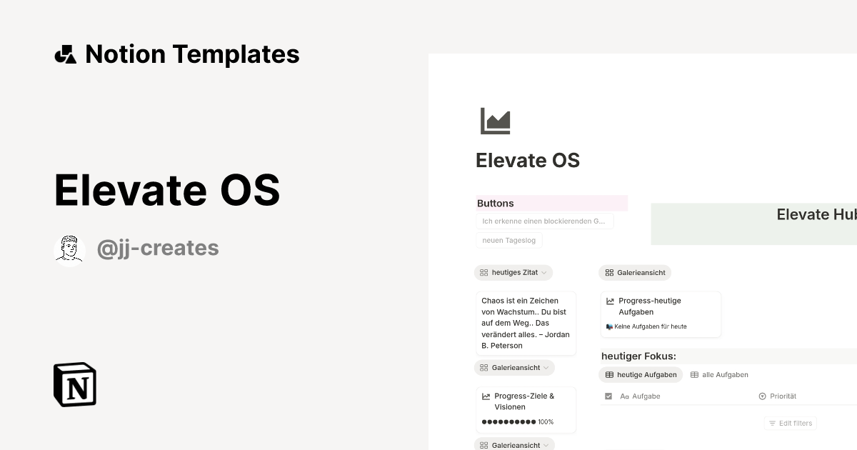 Elevate OS Template | Notion Marketplace