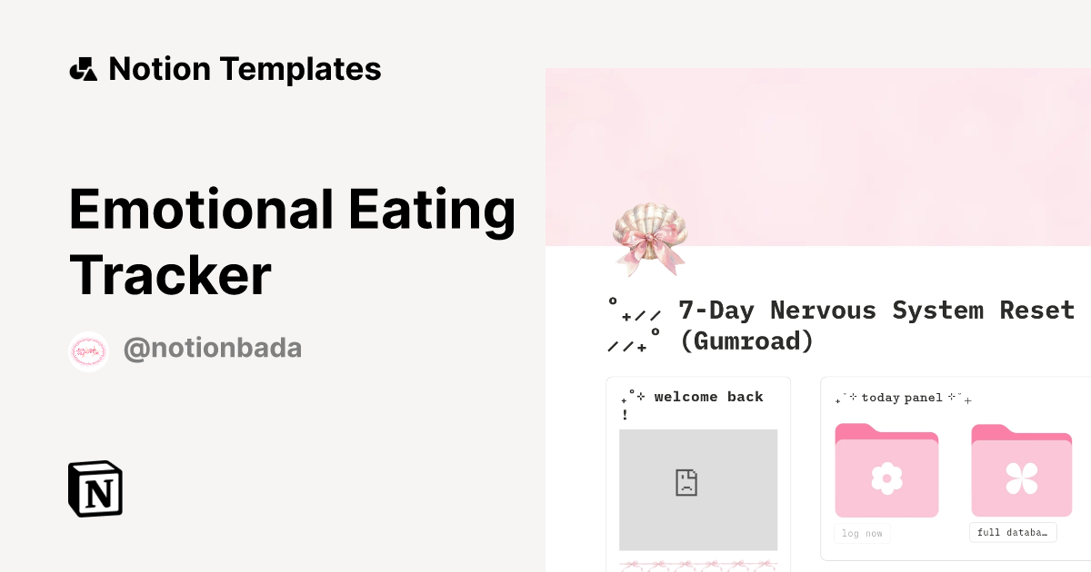 Emotional Eating Tracker Template | Notion Marketplace