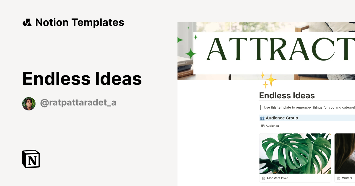 Endless Ideas Template | Notion Marketplace