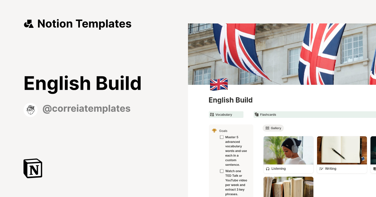 English Build Template | Notion Marketplace