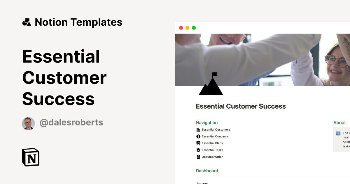 Essential Customer Success Template by Dale S Roberts | Notion Marketplace