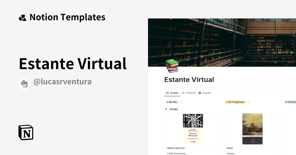 Estante Virtual Template | Notion Marketplace