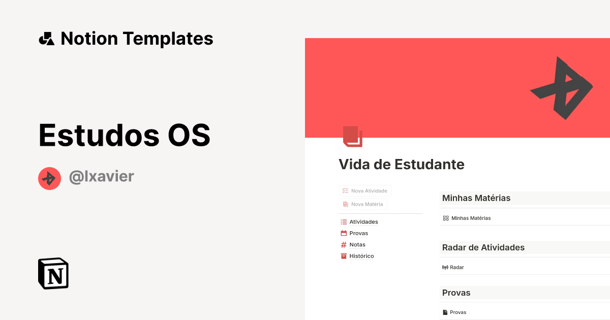 Estudos OS Template by lxavier | Notion Marketplace