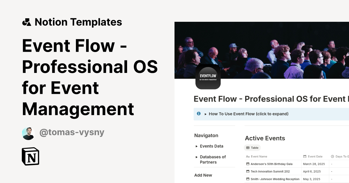 Event Flow - Professional OS for Event Management Template by Tomas ...