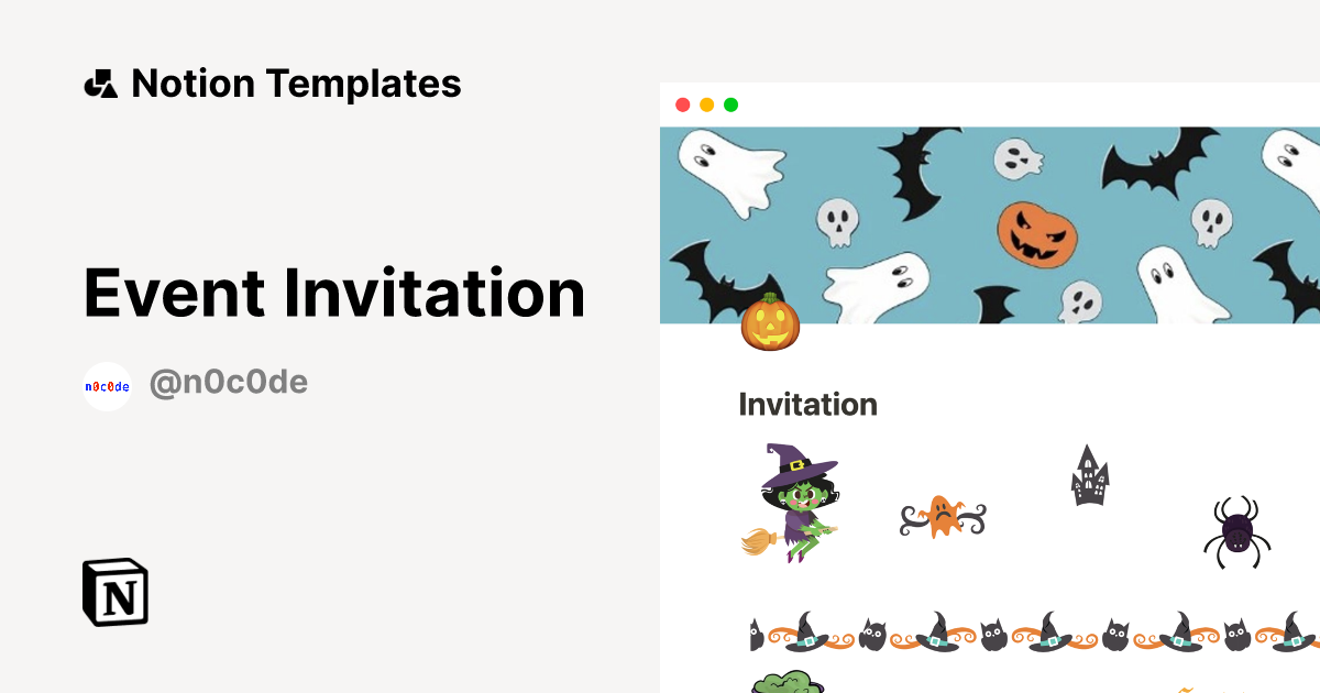 Event Invitation Template | Notion Marketplace