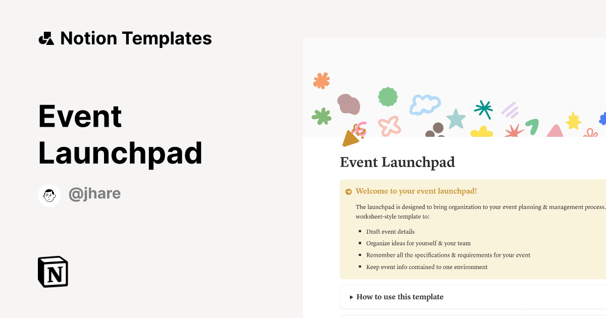 Event Launchpad Template | Notion Marketplace
