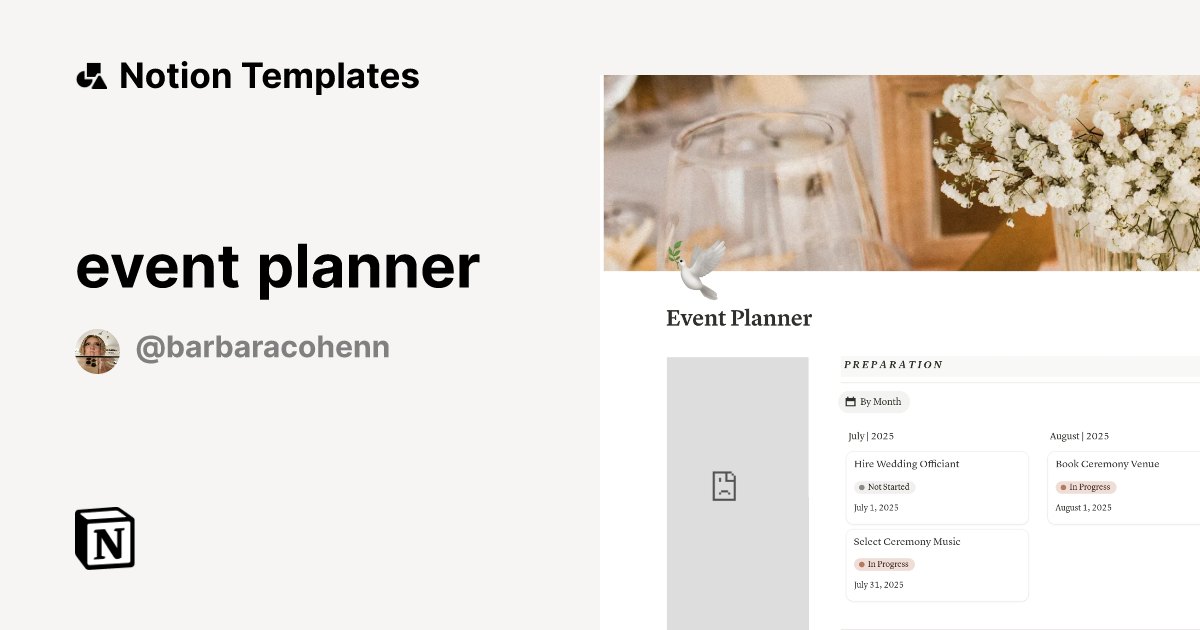 event planner Template | Notion Marketplace