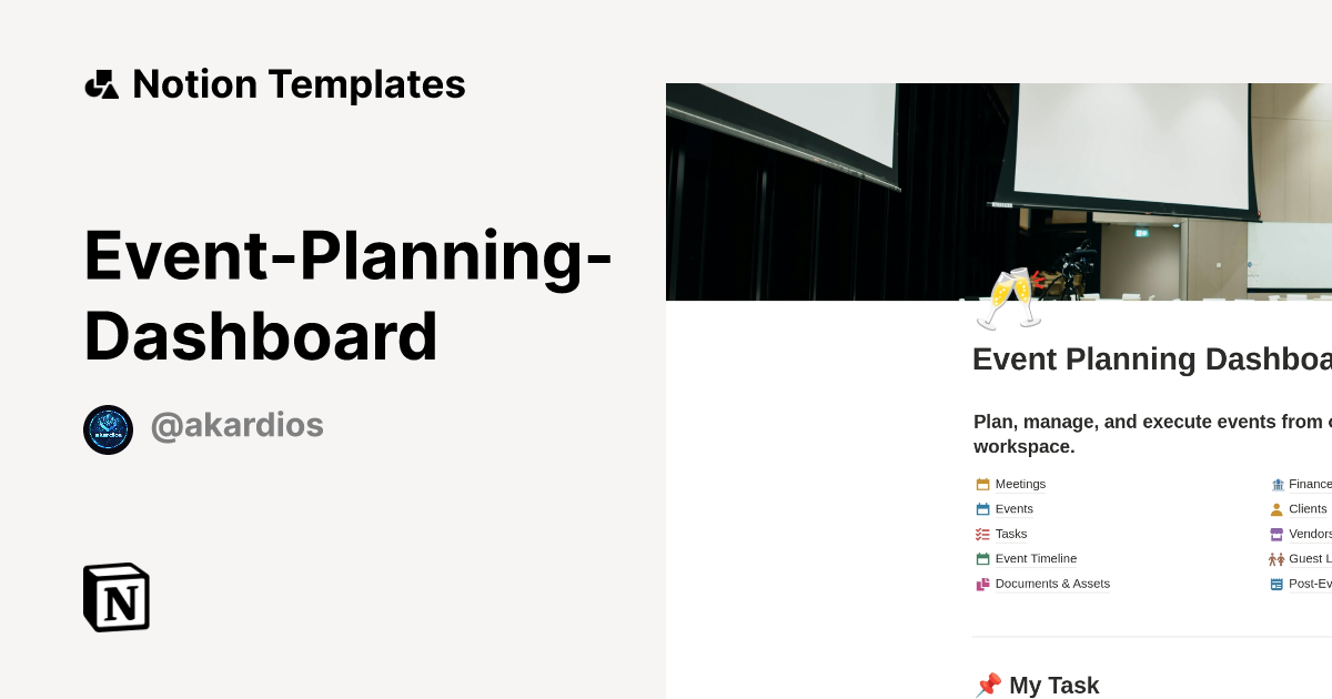 Event-Planning-Dashboard Template | Notion Marketplace