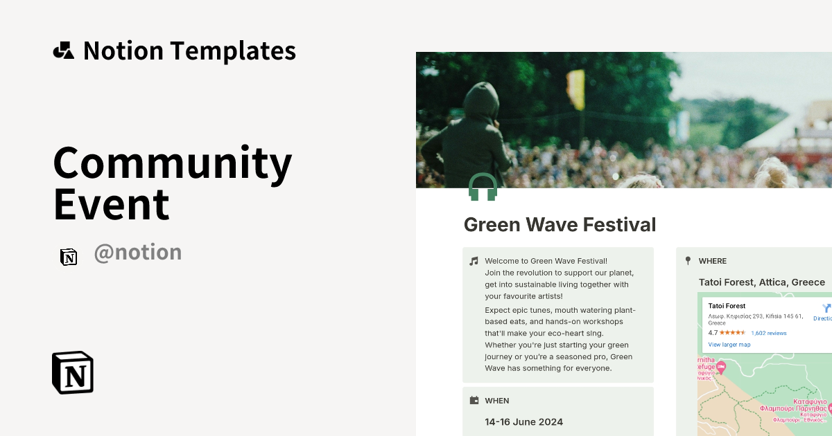 Community Event 2026 Template | Notion Marketplace