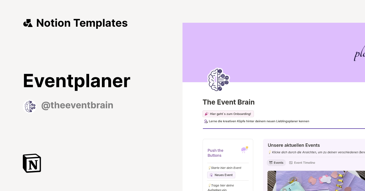 Eventplaner Template by TheEventBrain | Notion Marketplace
