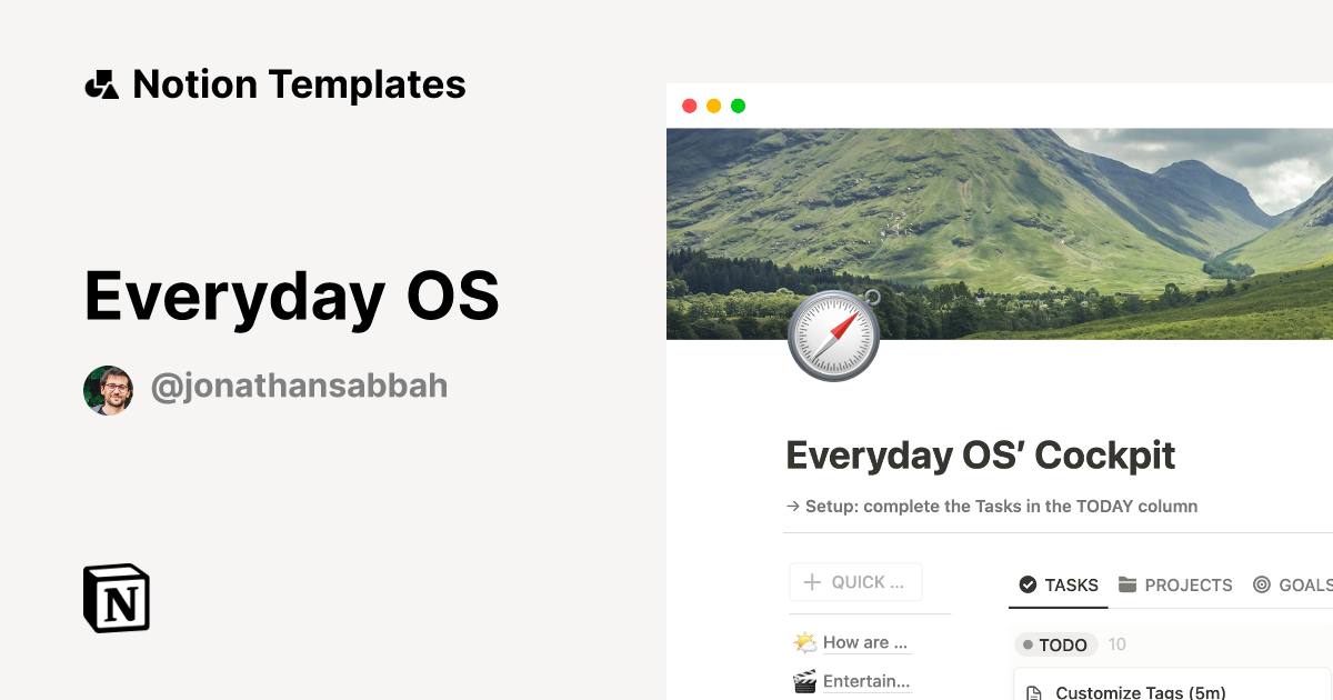 Everyday OS Template by Jonathan Sabbah | Notion Marketplace
