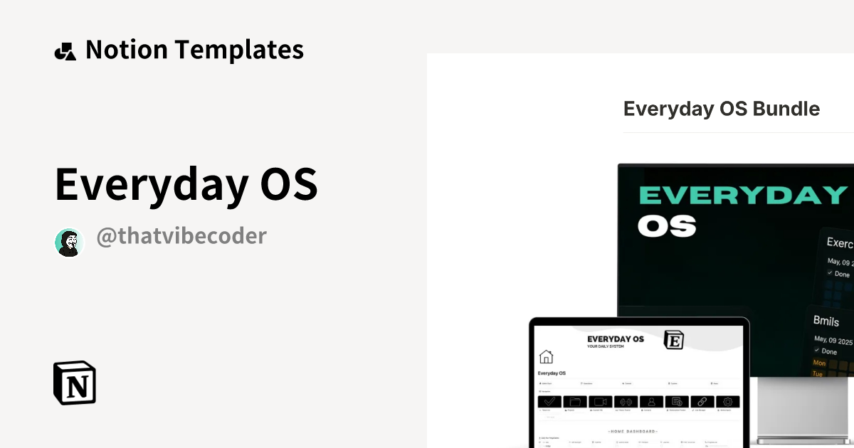 Everyday OS Template | Notion Marketplace