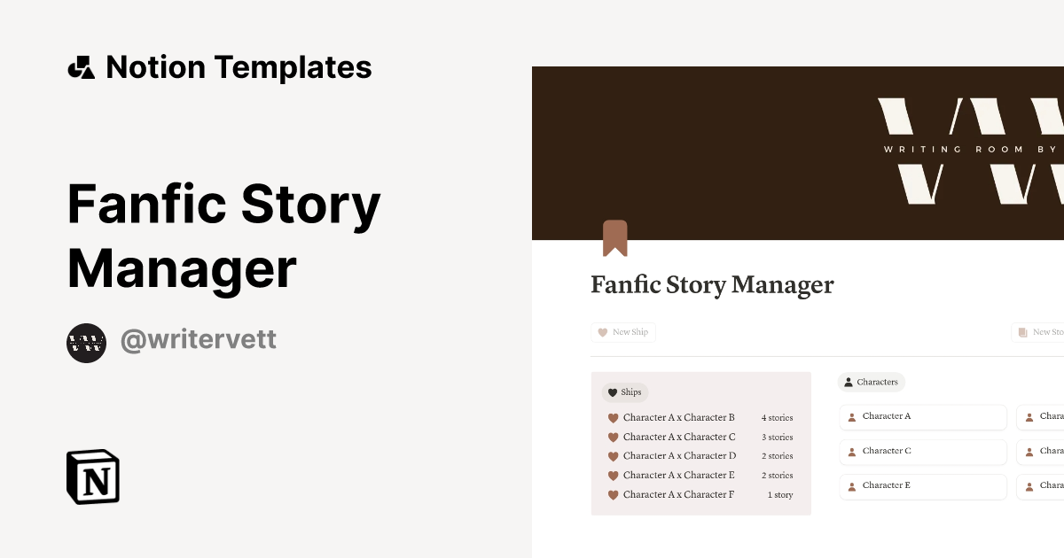 Fanfic Story Manager Template | Notion Marketplace