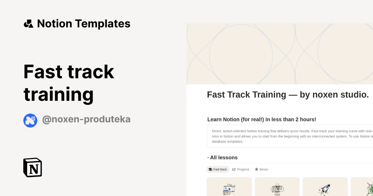 Fast track training Template | Notion Marketplace