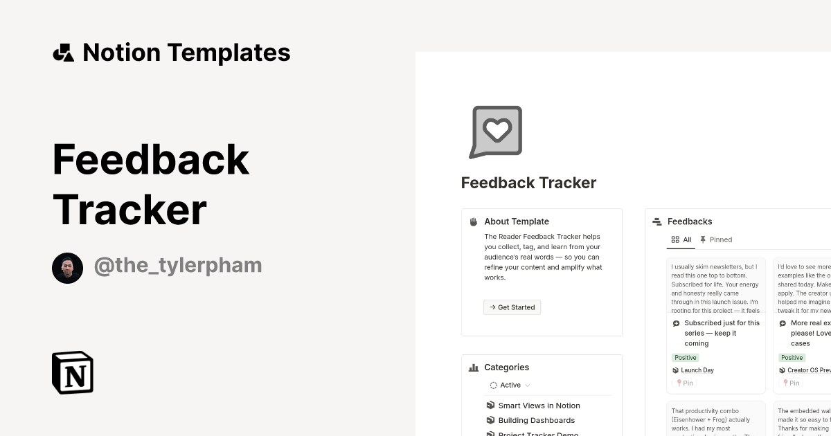 Feedback Tracker Template | Notion Marketplace