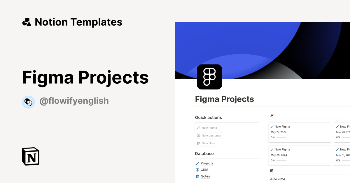 Figma Projects Template | Notion Marketplace
