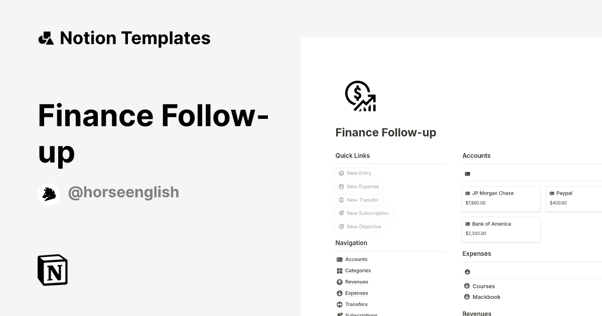 Finance Follow-up Template | Notion Marketplace