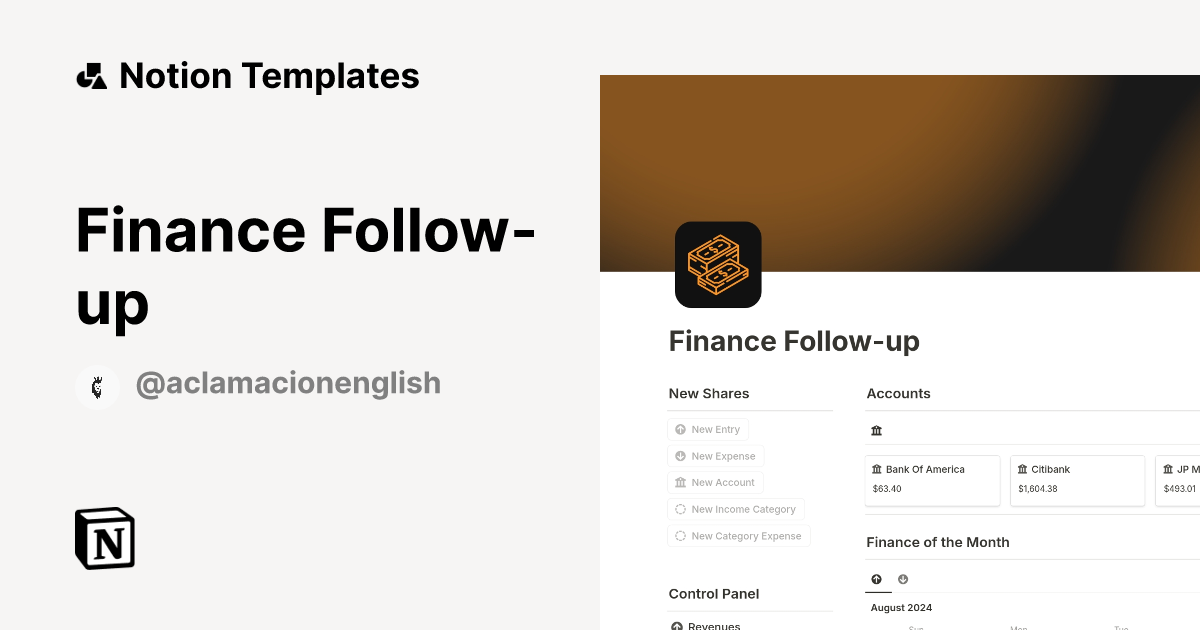 Finance Follow-up Template | Notion Marketplace