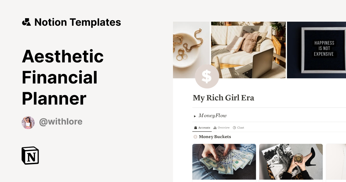Aesthetic Financial Planner Template | Notion Marketplace
