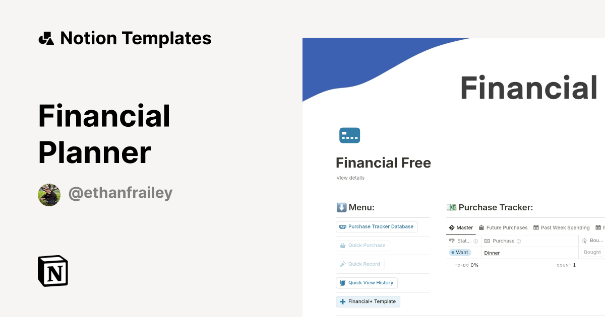 Financial Planner Template | Notion Marketplace