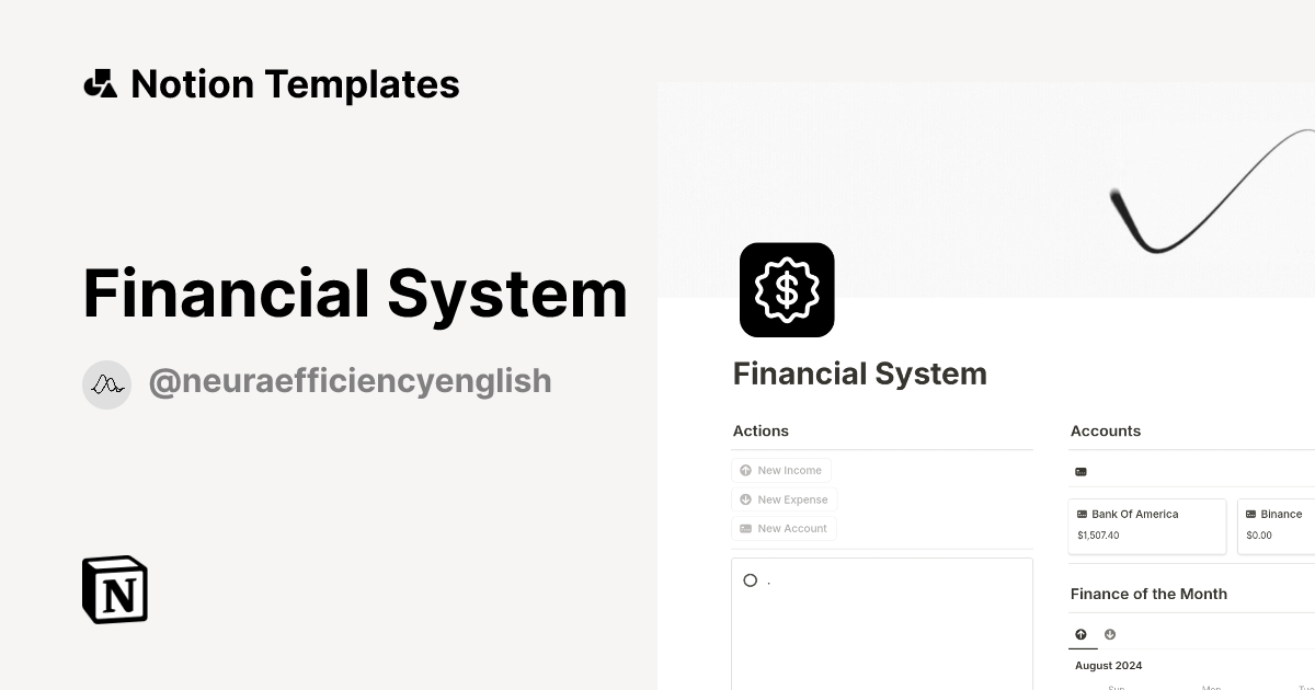 Financial System Template | Notion Marketplace