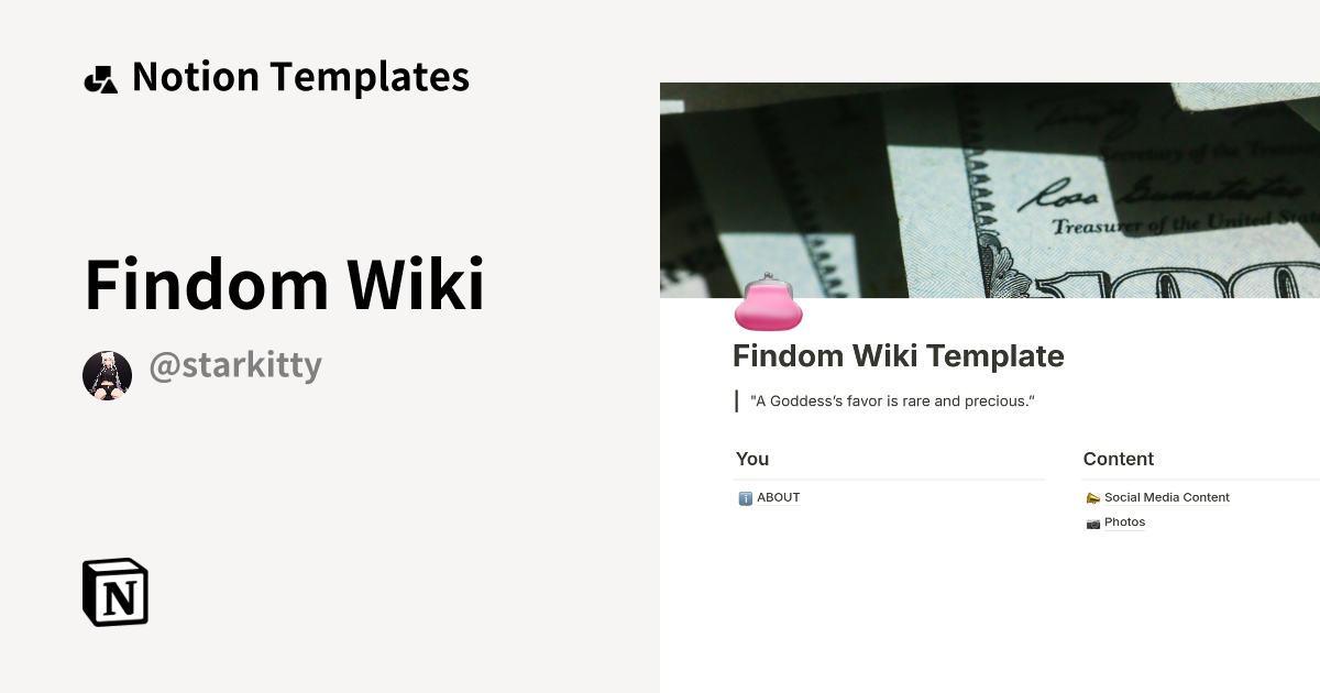 Findom Wiki Template | Notion Marketplace