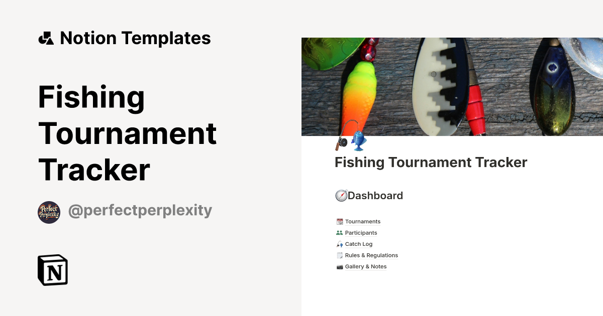 Fishing Tournament Tracker Template | Notion Marketplace