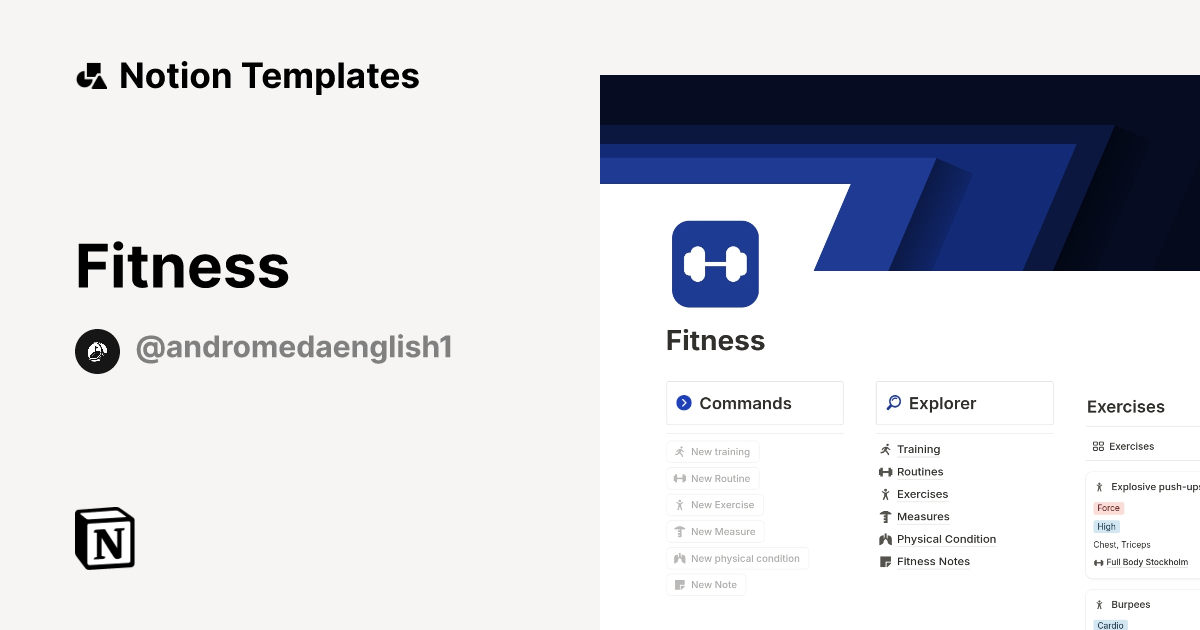 Fitness Template | Notion Marketplace