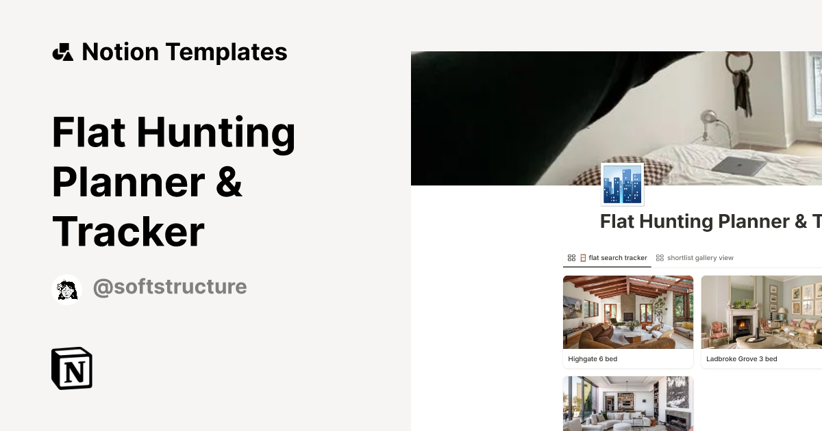 Flat Hunting Planner & Tracker Template by SoftStructure | Notion ...