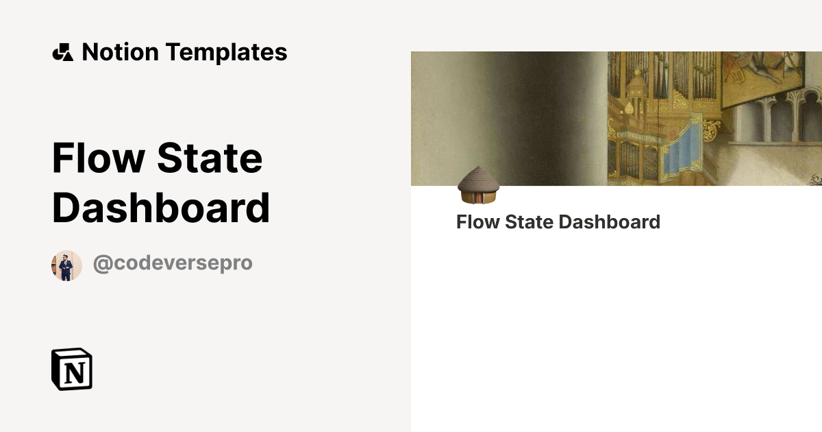 Flow State Dashboard Template | Notion Marketplace