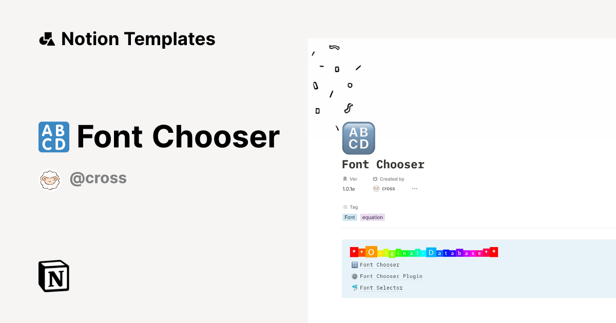 🔠 Font Chooser Template | Notion Marketplace