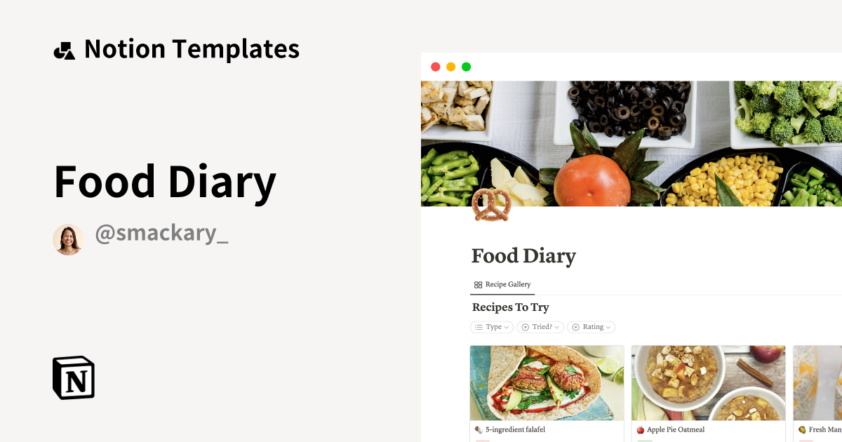 Food Diary Template | Notion Marketplace