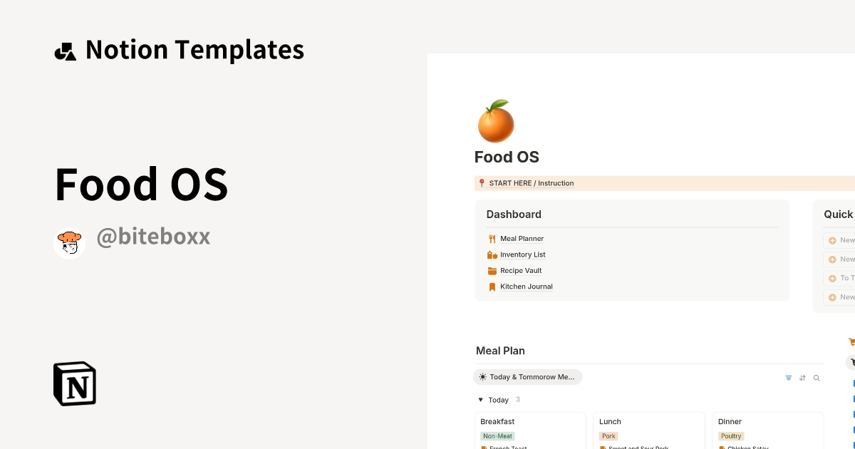 Food OS Template | Notion Marketplace