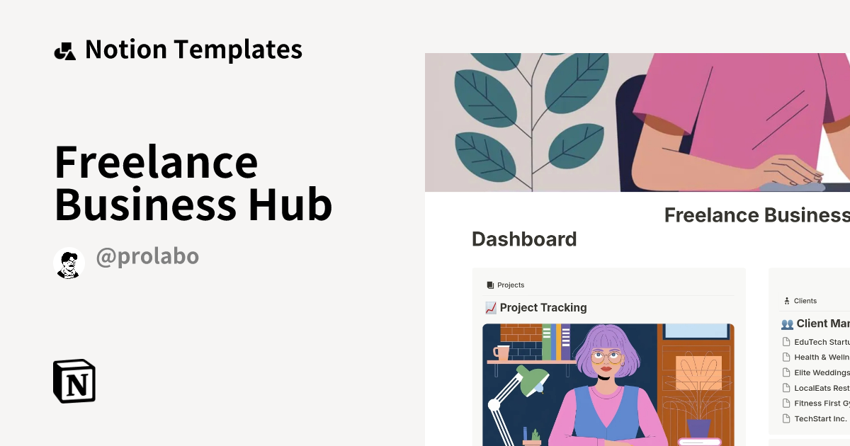 Freelance Business Hub Template by ProLabo | Notion Marketplace
