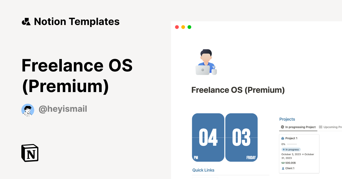 Freelance OS (Premium) Template | Notion Marketplace