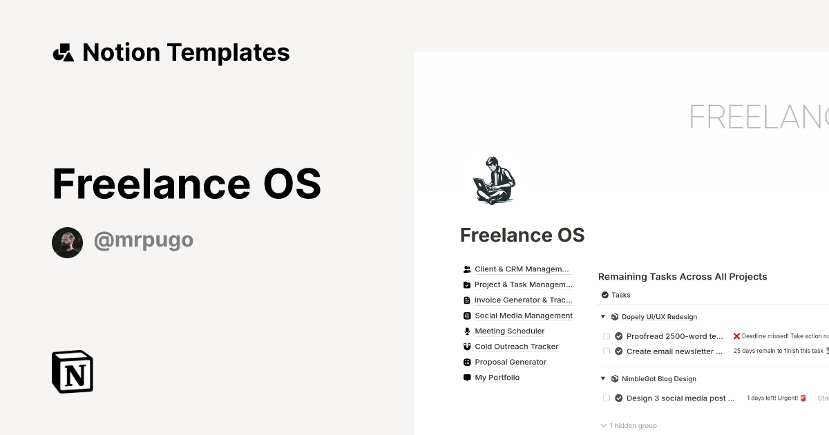 Freelance OS Template by mrpugo | Notion Marketplace