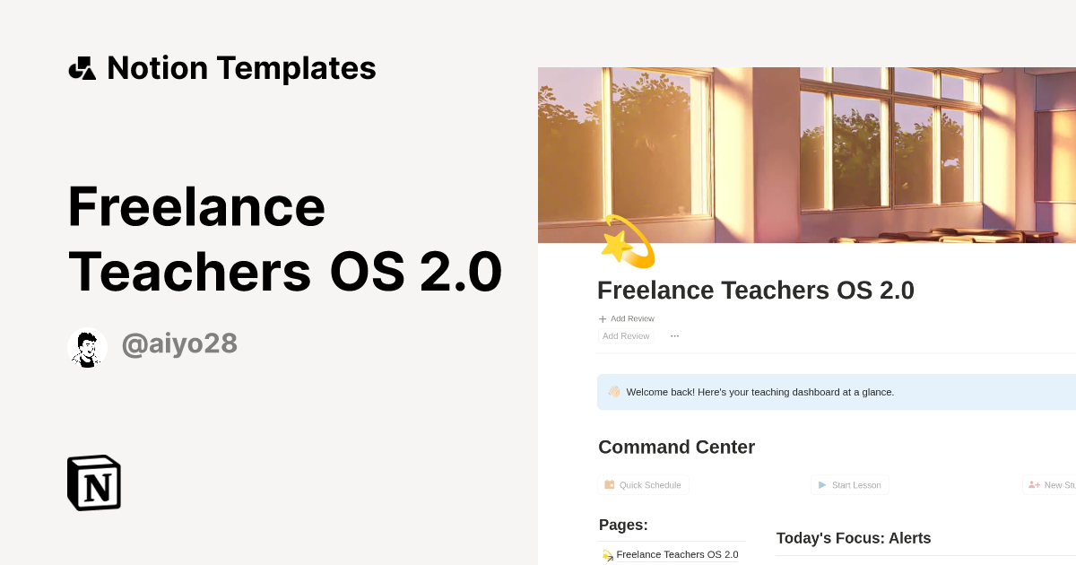 Freelance Teachers OS 2.0 Template | Notion Marketplace