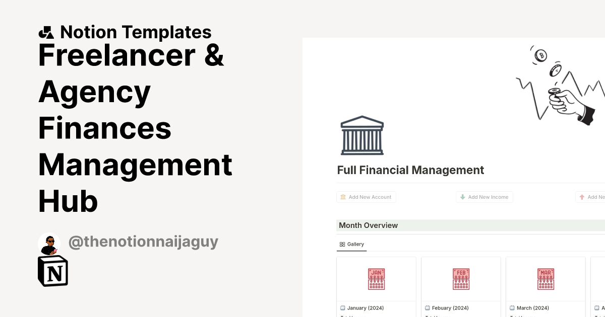 Freelancer & Agency Finances Management Hub Template by The NotionNaija ...