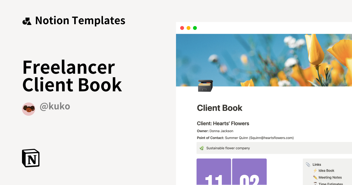 Freelancer Client Book Template | Notion Marketplace