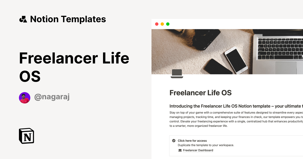 Freelancer Life OS Template | Notion Marketplace