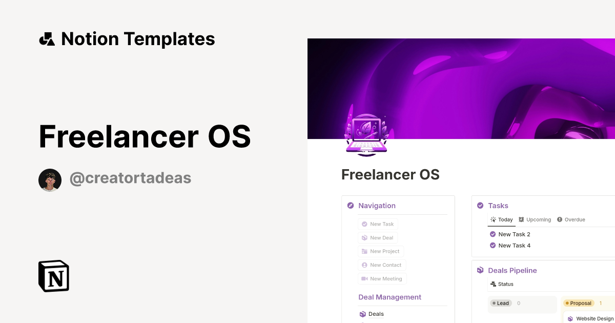 Freelancer OS Template | Notion Marketplace