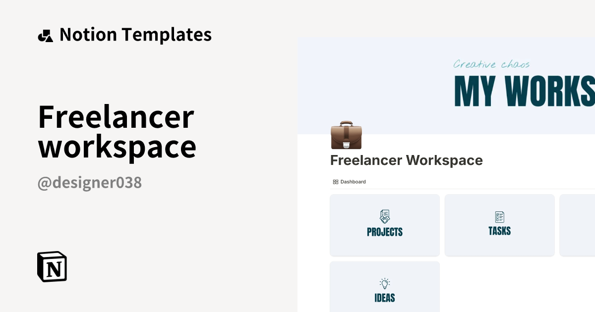 Freelancer workspace Template | Notion Marketplace