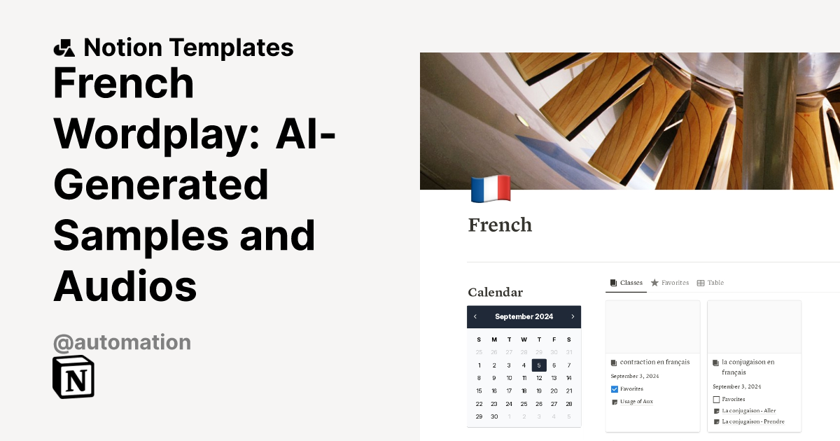 French Wordplay: AI-Generated Samples and Audios Template by N-Auto ...