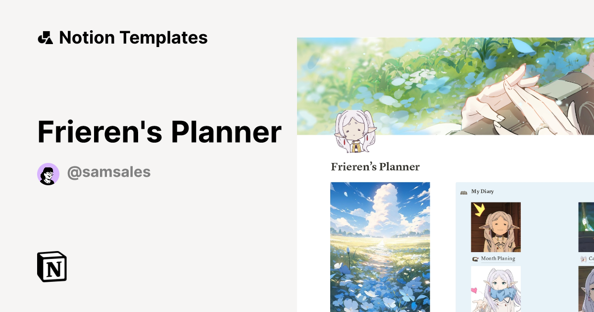 Frieren's Planner Template | Notion Marketplace