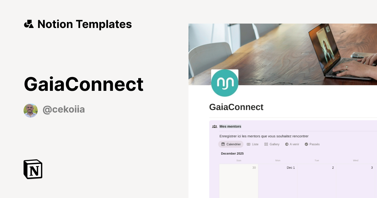GaiaConnect Template | Notion Marketplace