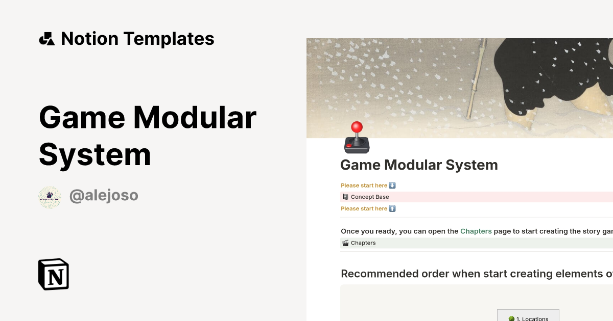 Game Modular System Template by Alejo | Notion Marketplace