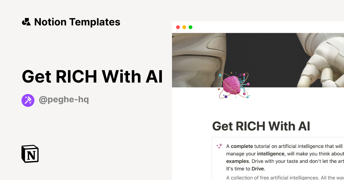 Get RICH With AI Template | Notion Marketplace
