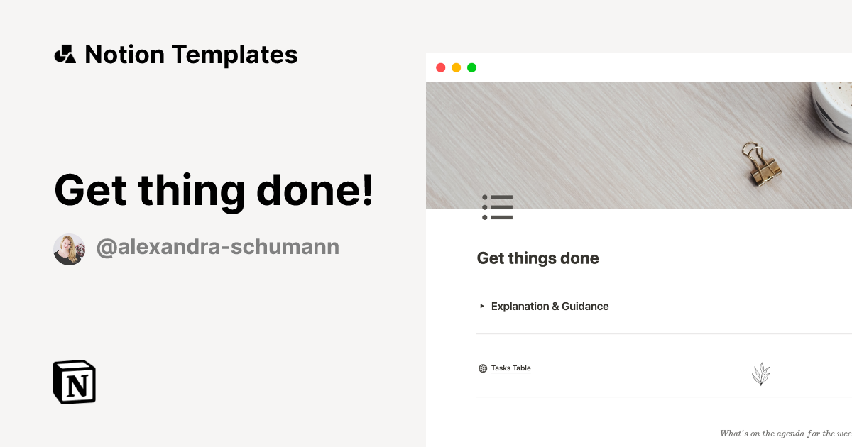 Get thing done! Template | Notion Marketplace