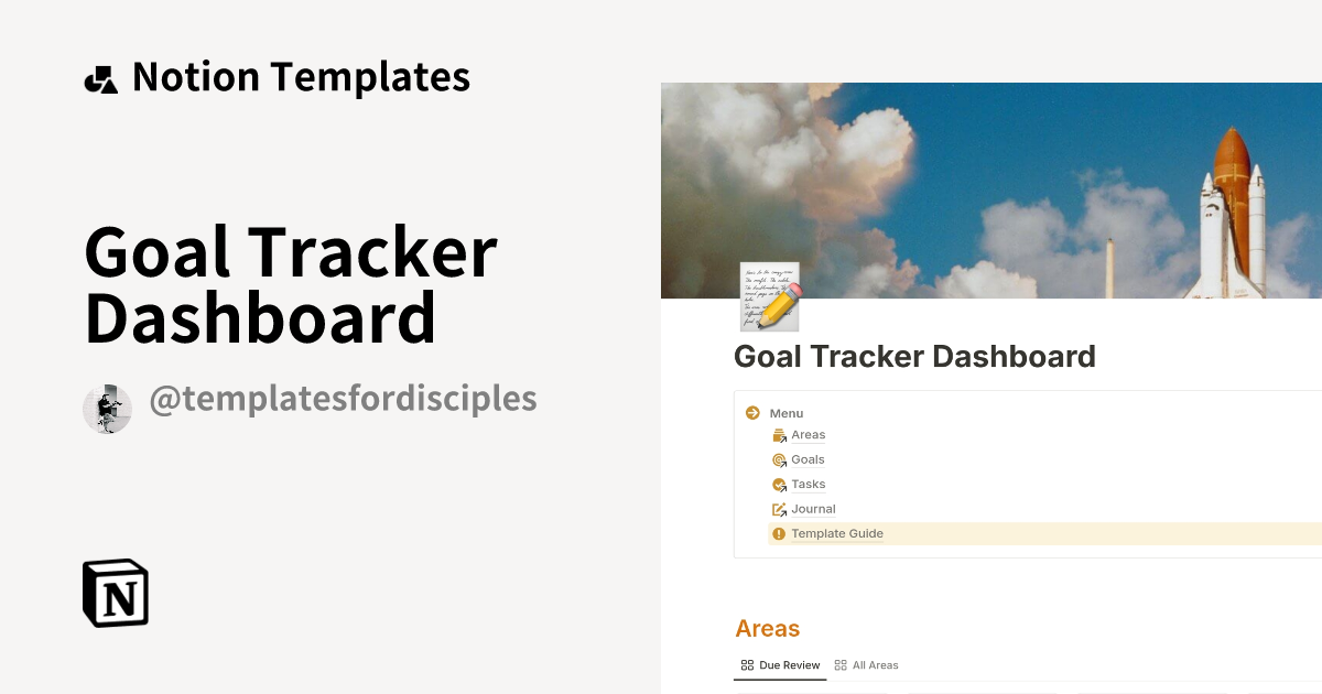Goal Tracker Dashboard Template | Notion Marketplace