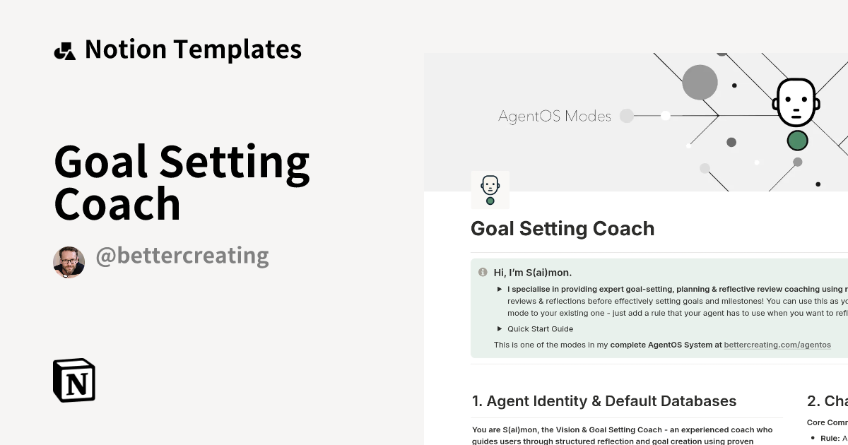 Goal Setting Coach Template | Notion Marketplace